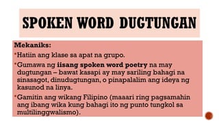 SPOKEN POETRY AT DUGTUNGAN MECHANICS.pptx