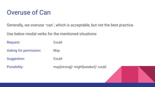 Spoken English Beginner Session 11 - Modal Verbs - Ash Vyas | PPT