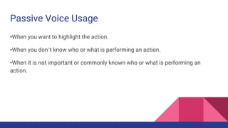 Spoken English Advanced Session 19 - Passive Voice - Ash Vyas | PPT