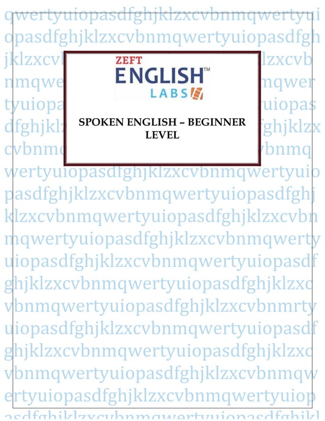 Spoken english beginner materials | PDF