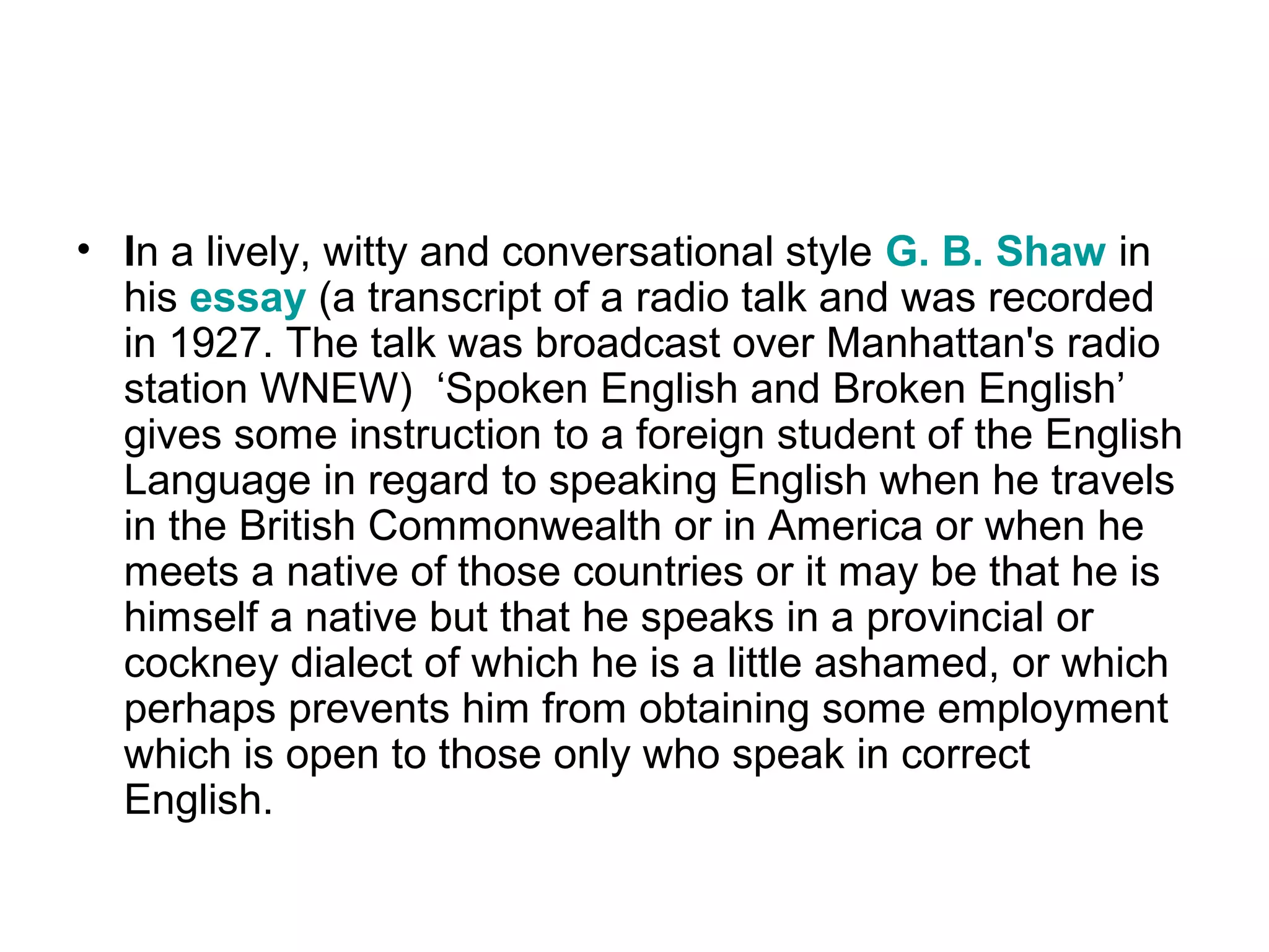 Spoken English Broken English | PPT