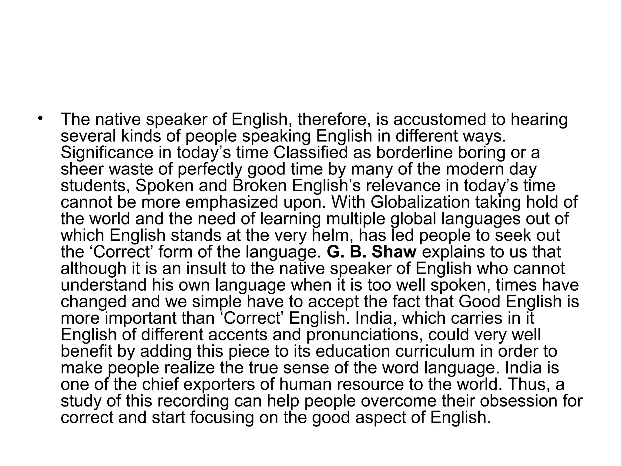 Spoken English Broken English | PPT