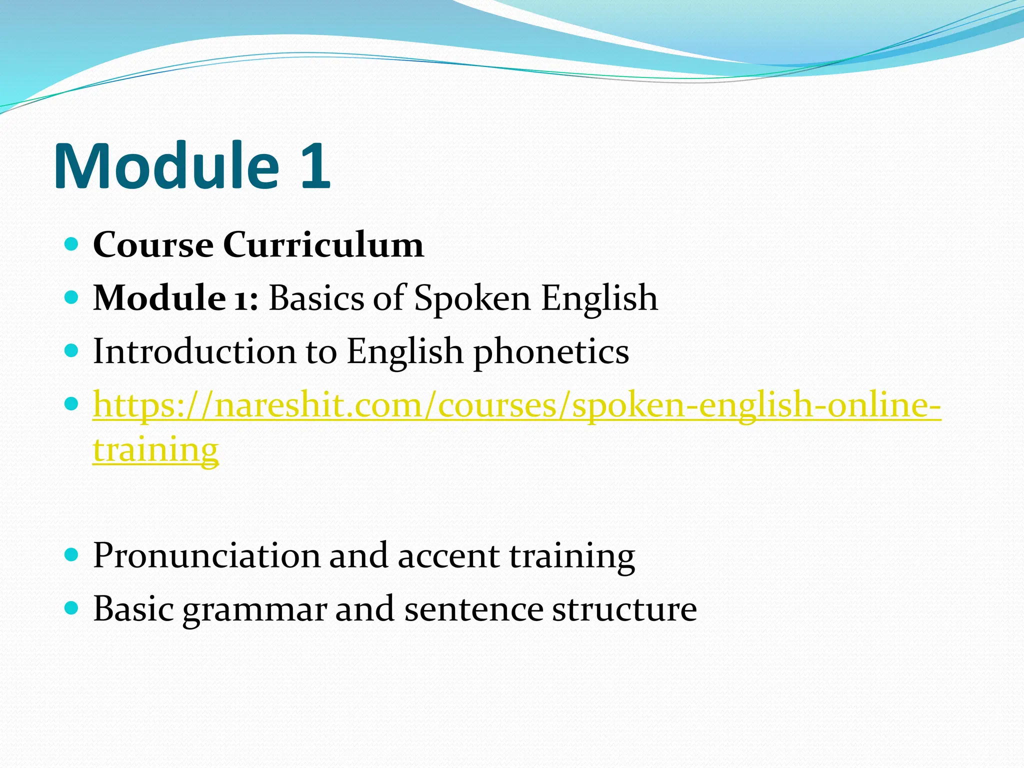 No 1 Top Spoken English Online Training. | PPTX