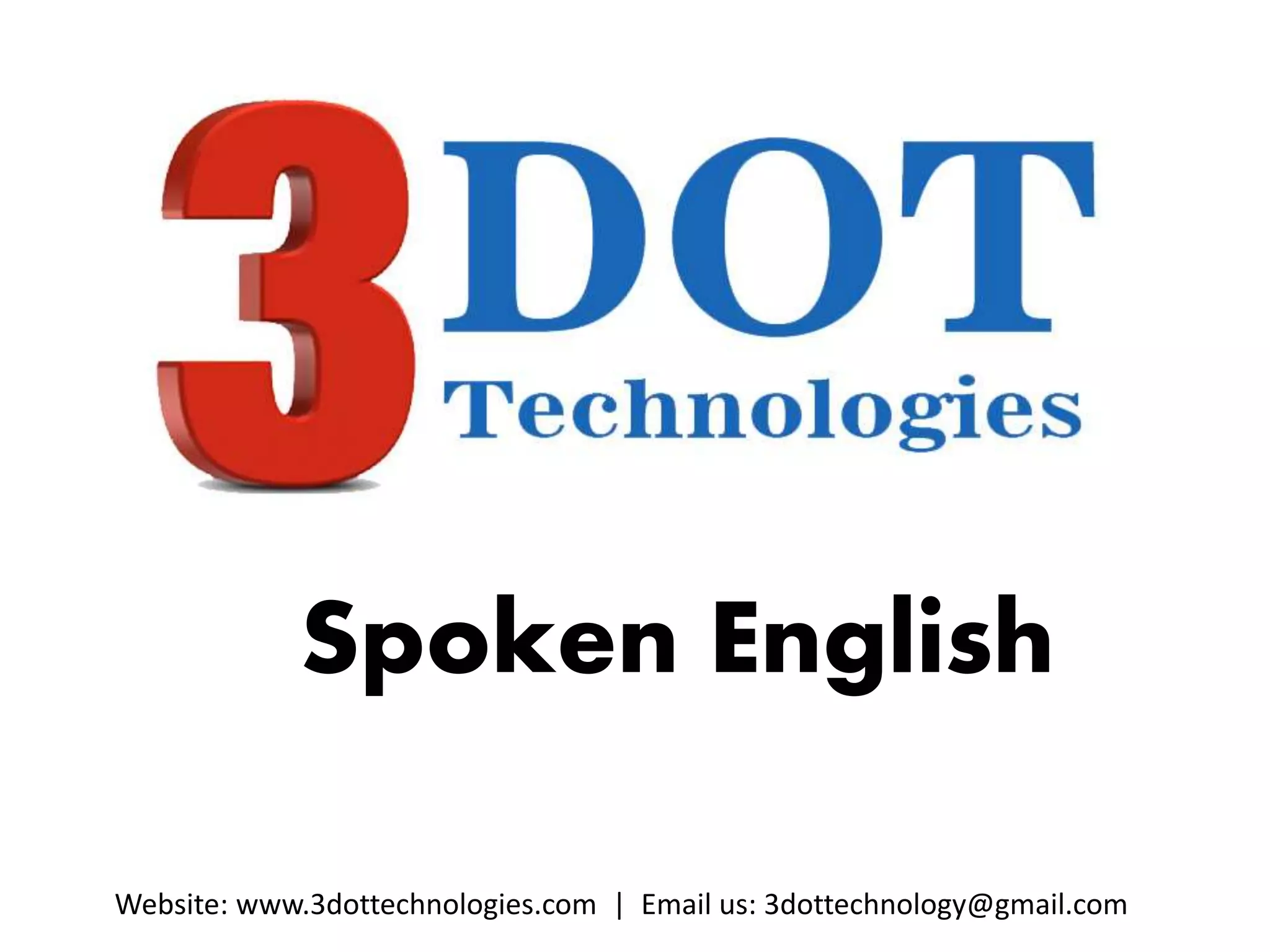 Spoken english ppt 2 | PPTX