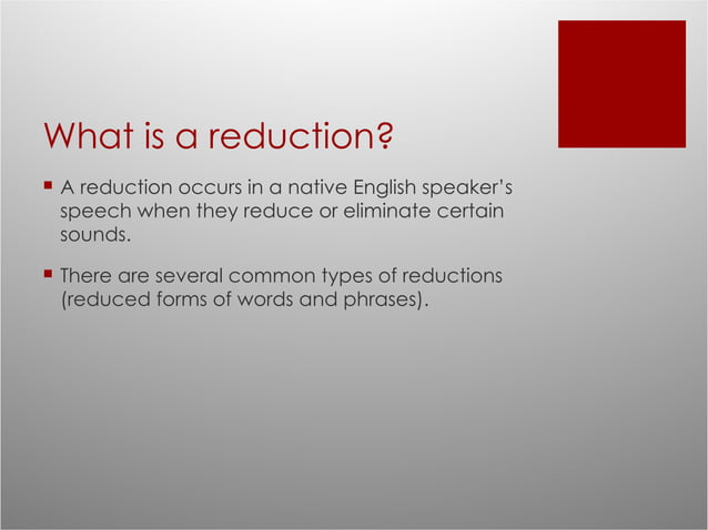 Spoken English Reductions | PPT