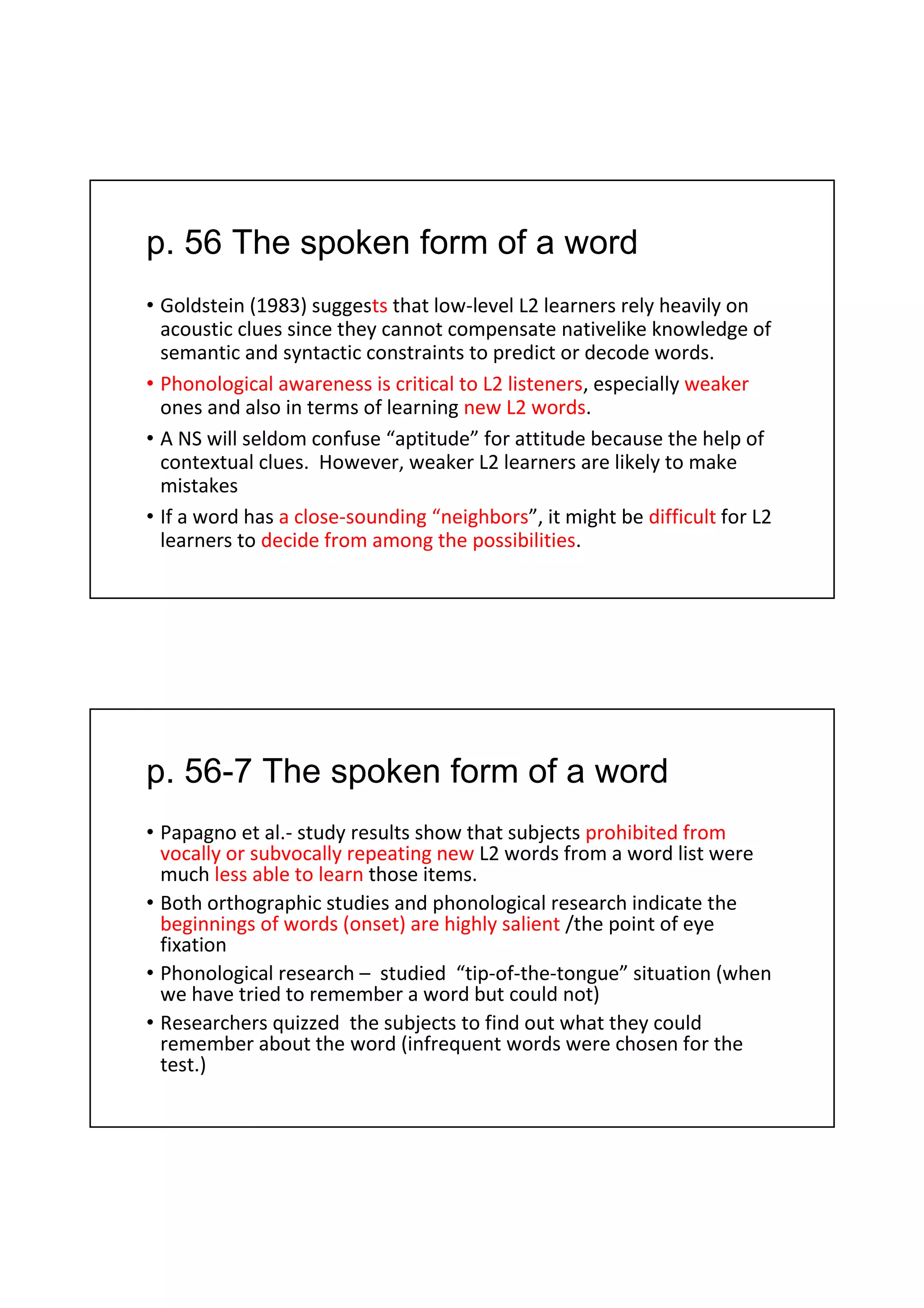 Spoken form what is a word-Norbert Schmitt | PDF