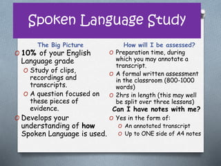Spoken language study 10 | PPT