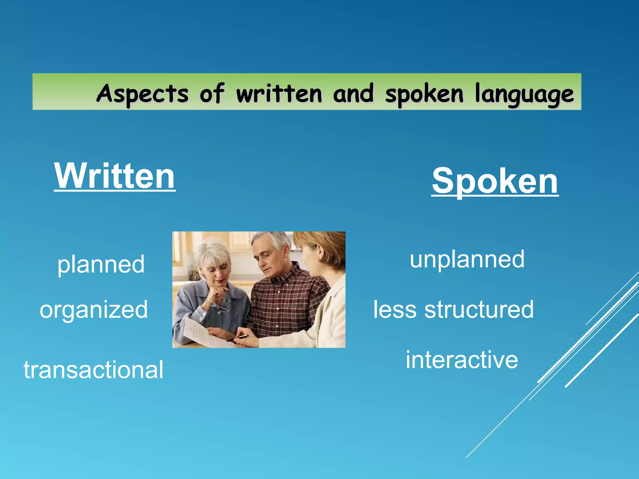 Spoken vs written | PPT