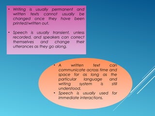 Spoken vs written | PPT