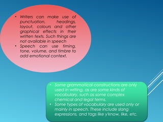 Spoken vs written | PPT