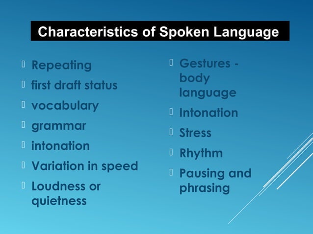 Spoken vs written | PPT