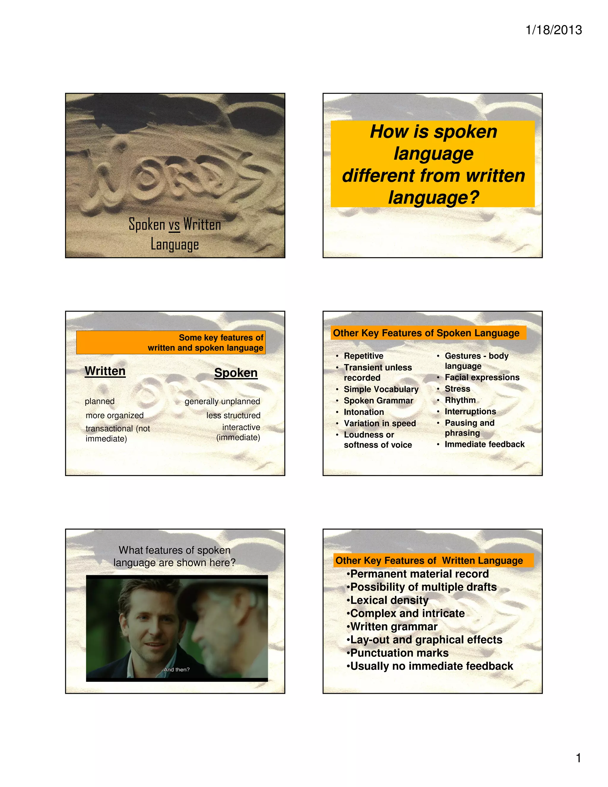 Spoken vs written epr | PDF