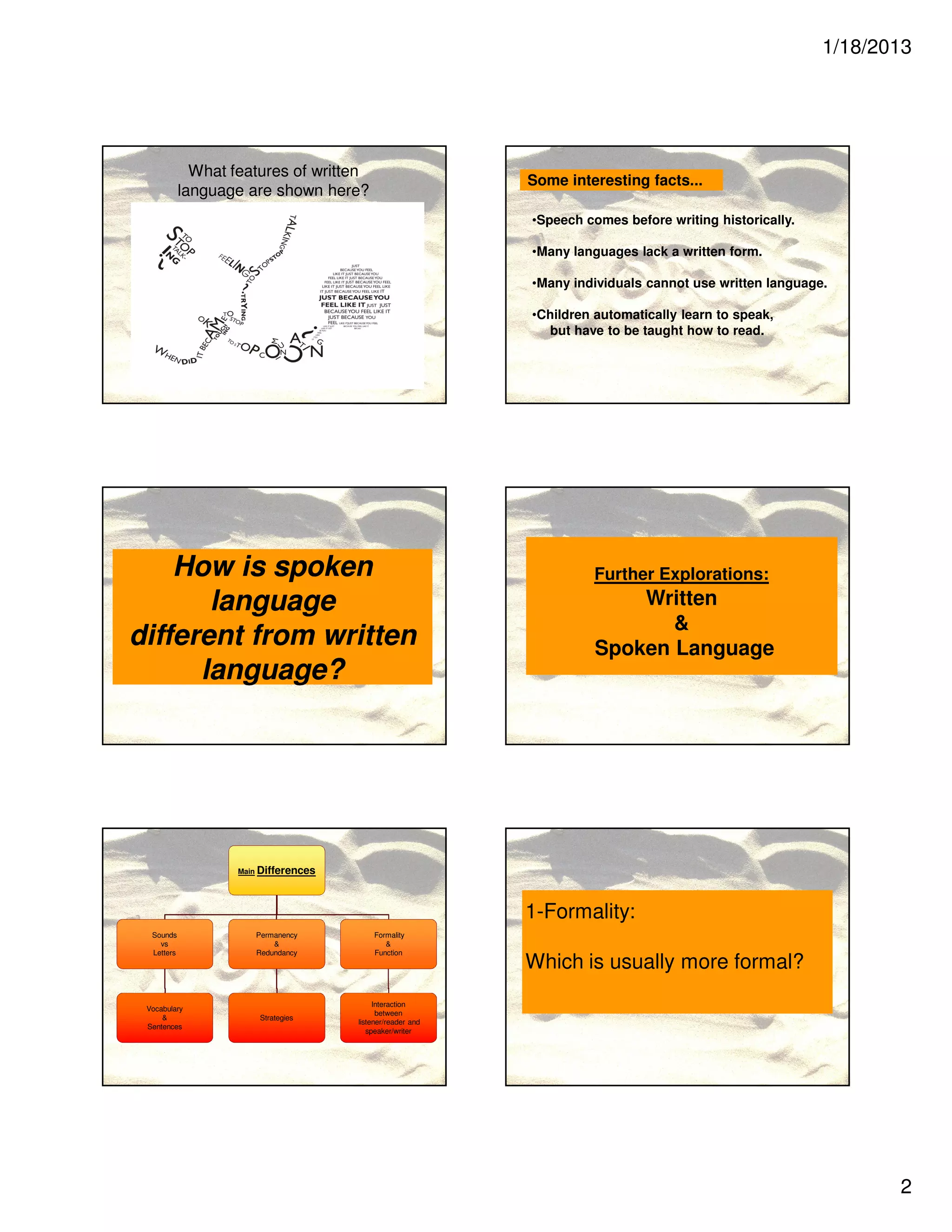 Spoken vs written epr | PDF