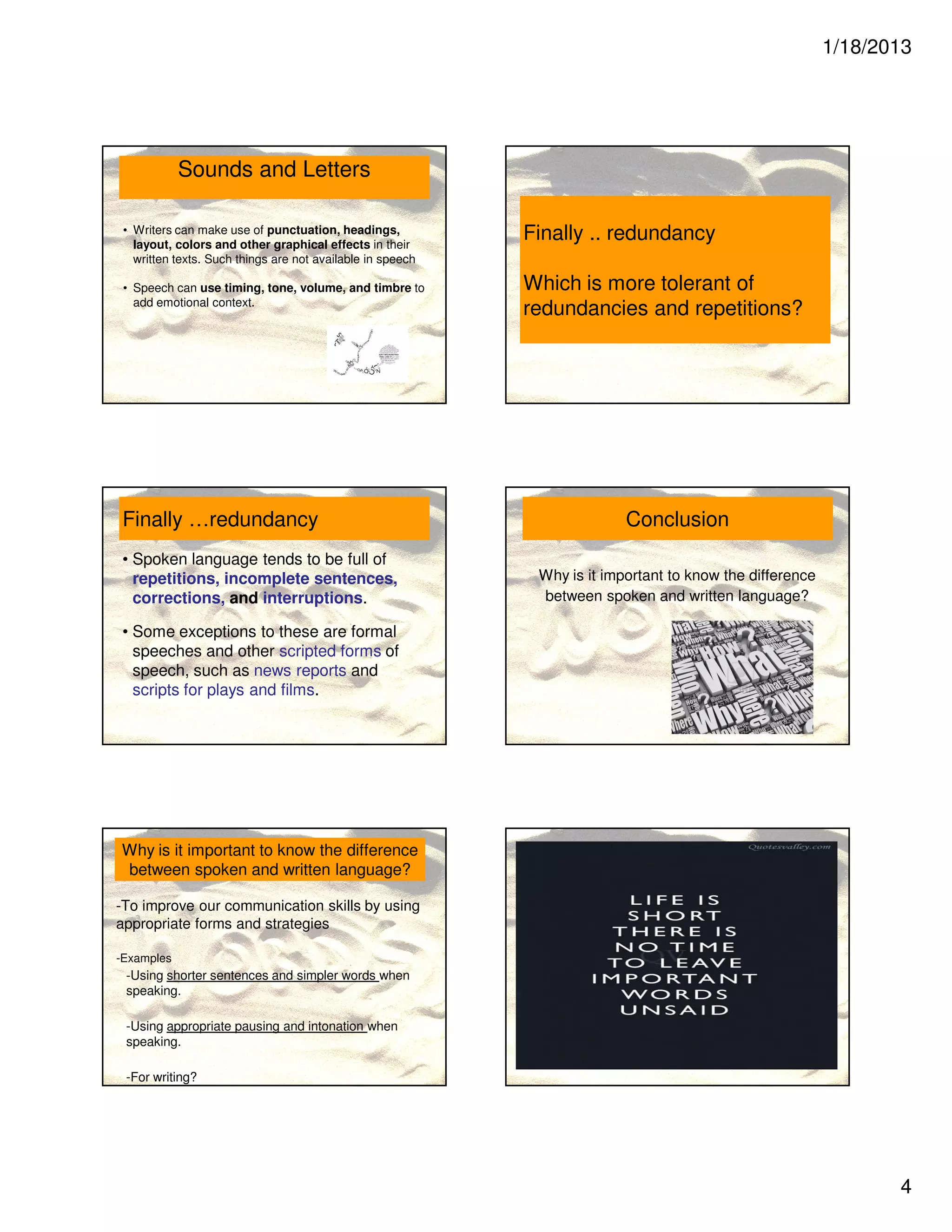 Spoken vs written epr | PDF