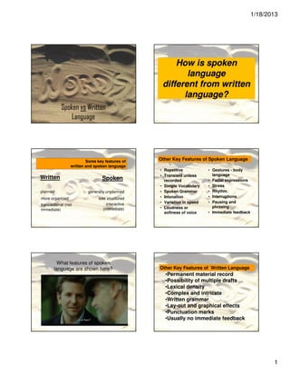 Spoken vs written epr | PDF