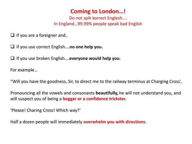 Spoken English, Broken English | PPTX