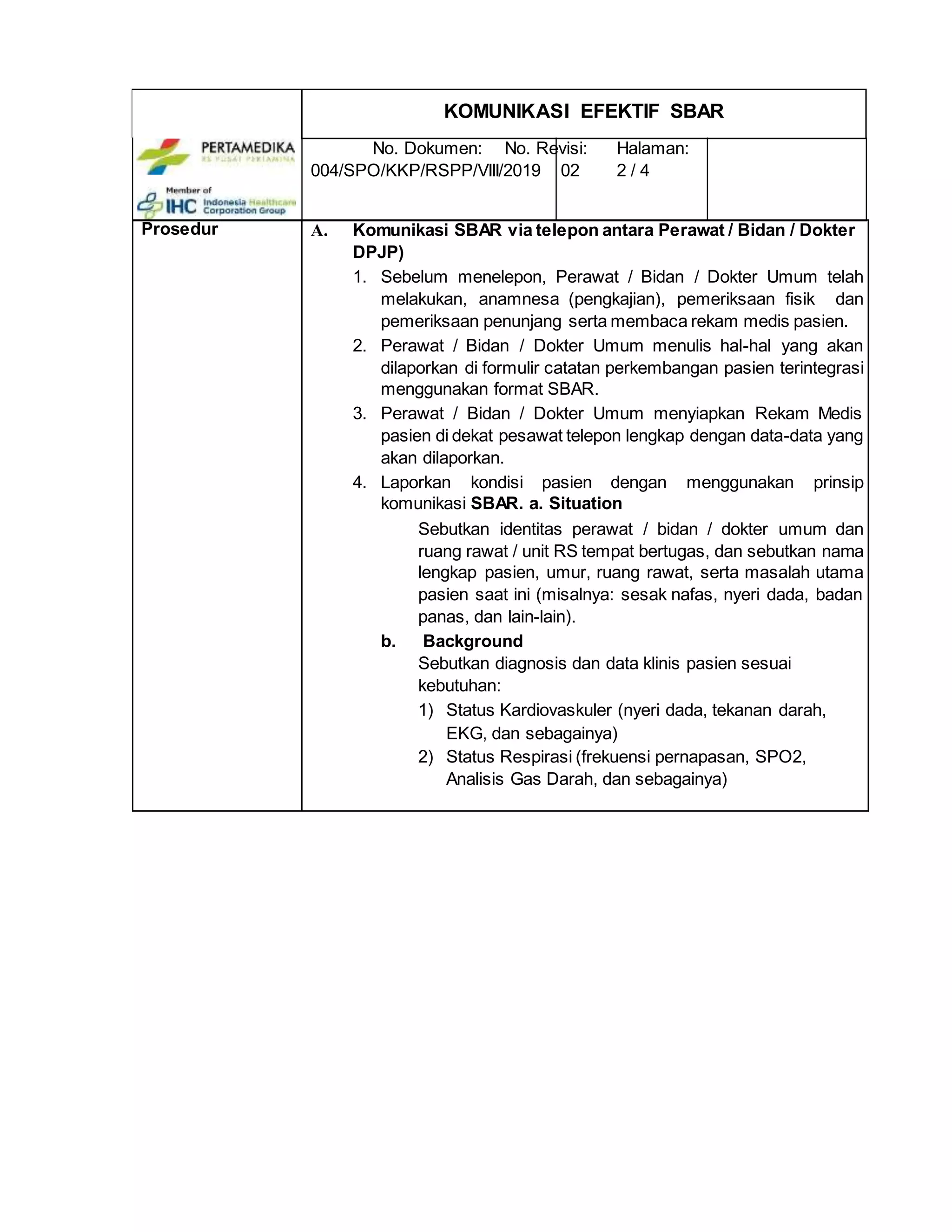 SPO Komunikasi Efektif SBAR.docx