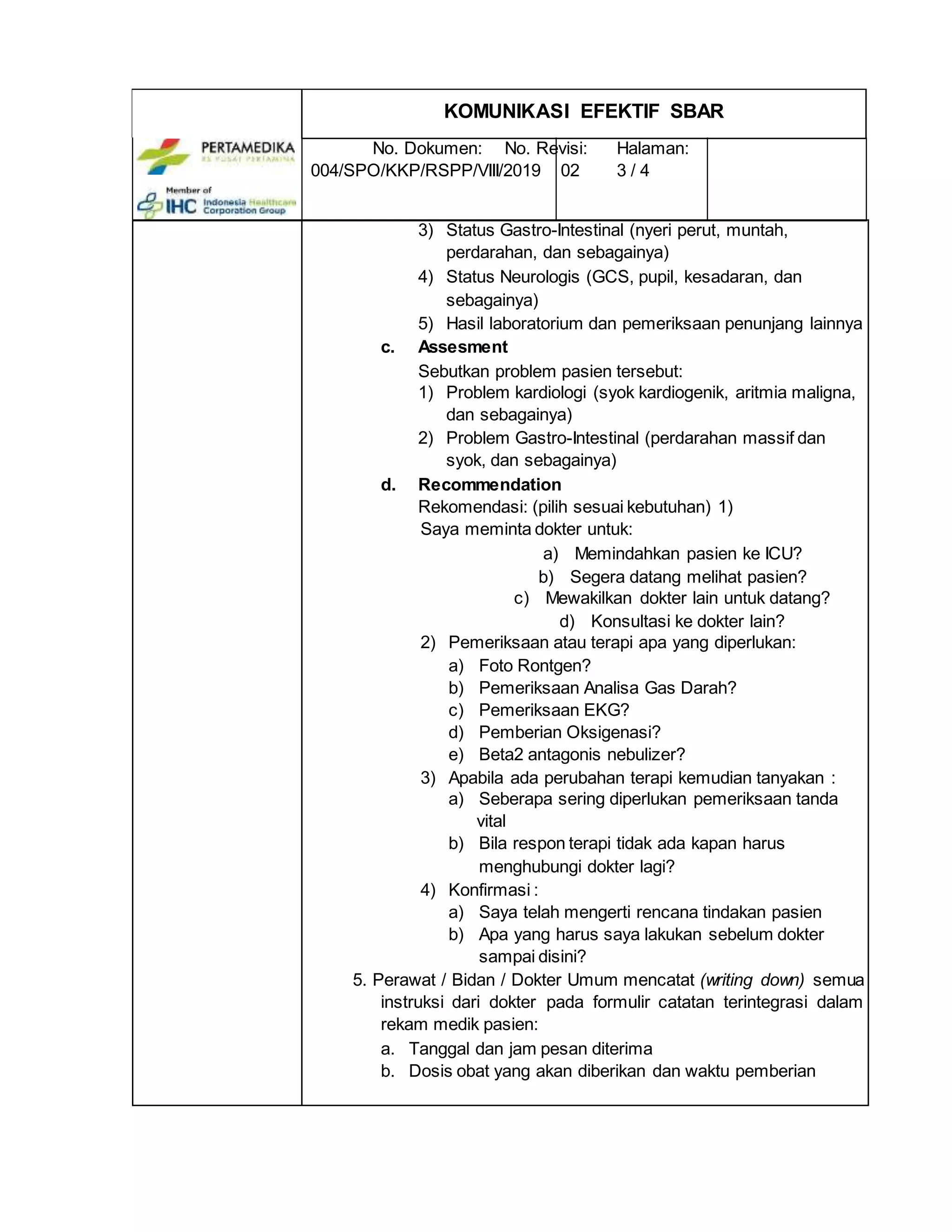 SPO Komunikasi Efektif SBAR.docx