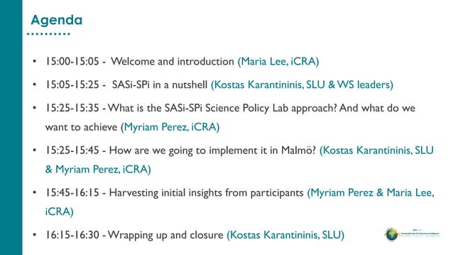 SASi-SPi Science Policy Lab Pre-engagement | PPT