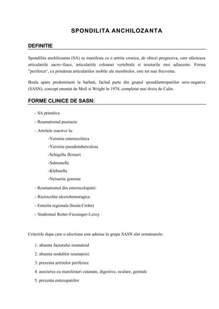 Spondilita anchilozanta | PDF