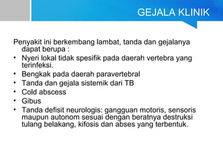 Spondilitis Tuberkulosis | PPT