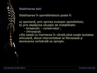 Spondiloliza 29 06 14 | PPTX
