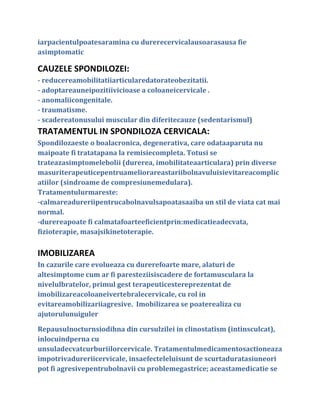 Spondiloza kinetoterapie | DOCX