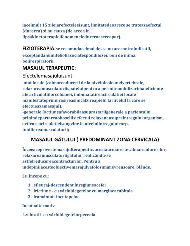 Spondiloza kinetoterapie | PDF