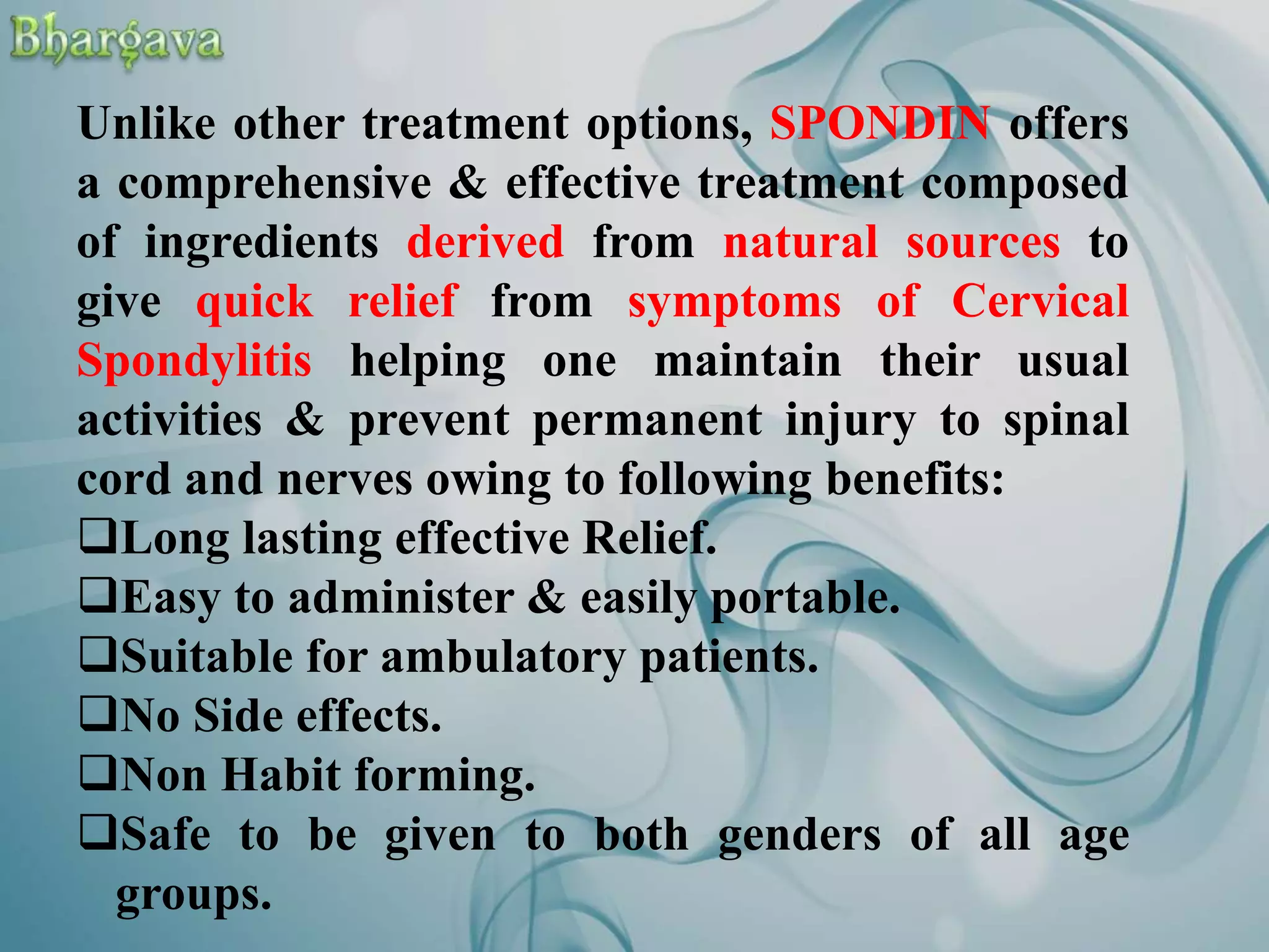 Spondin ppt | PPTX | Herbs and Supplements | Alternative Medicine