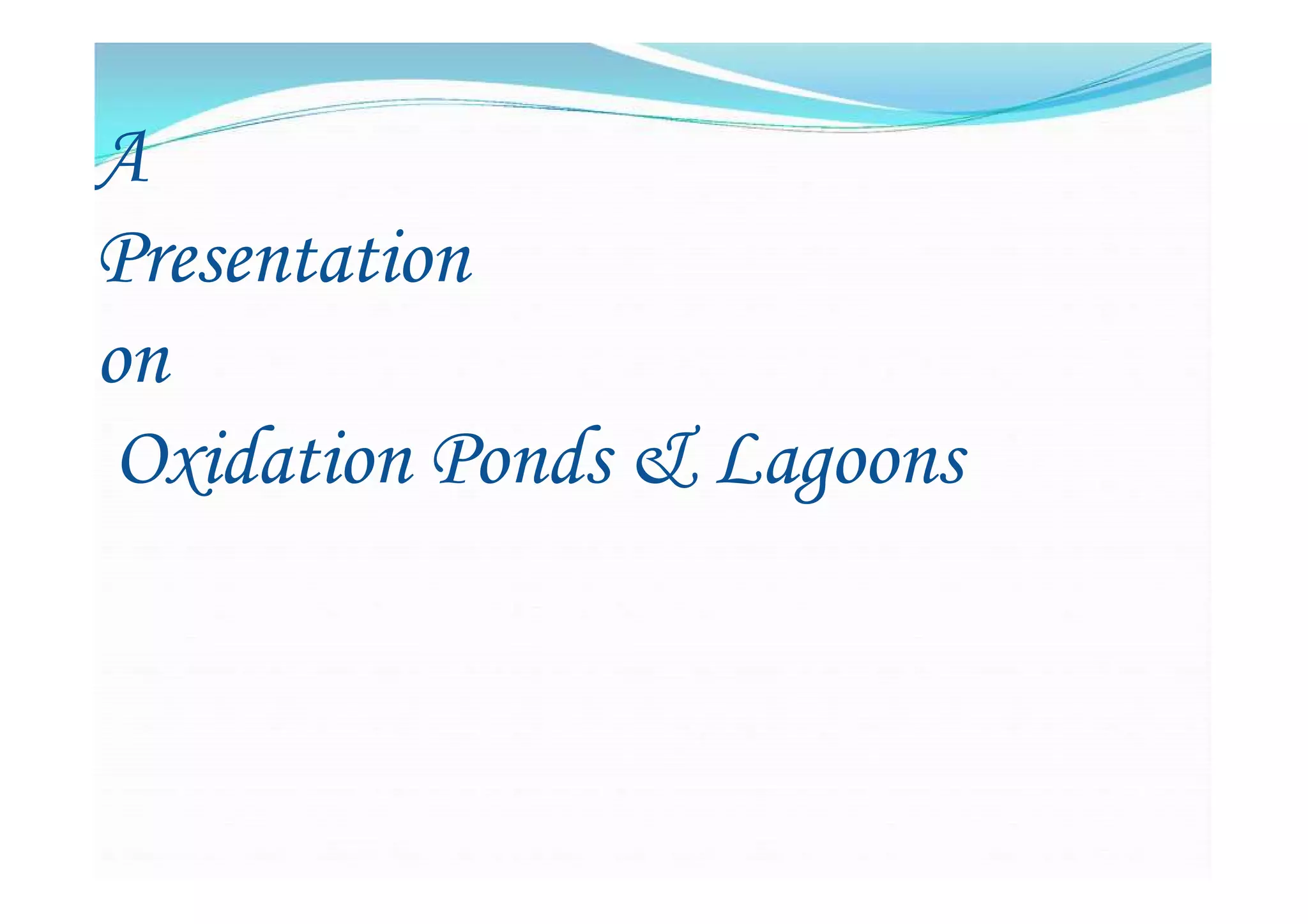 ponds and lagoons | PDF