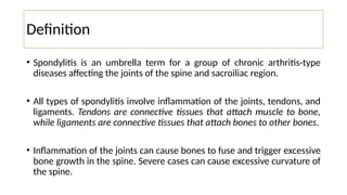 Spondylitis: Diagnosis and Treatment as per Guidelines | PPT