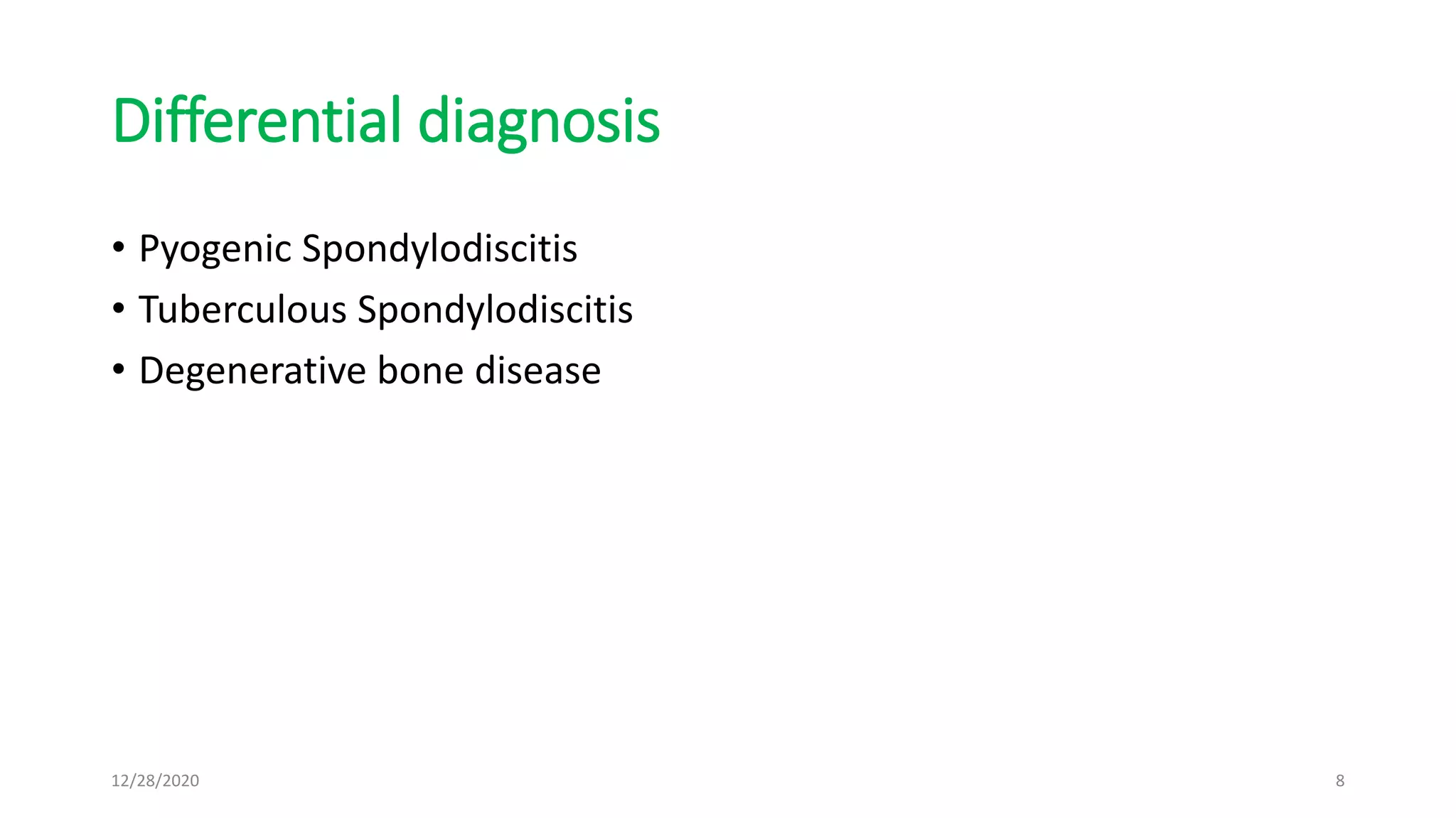 Spondylodiscitis | PPTX