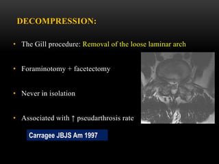 SPONDYLOLISTHESIS: DIAGNOSIS, CLASSIFICATION, EVALUATION AND MANAGEMENT ...