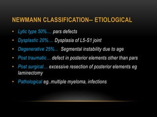 Spondylolisthesis | PPT