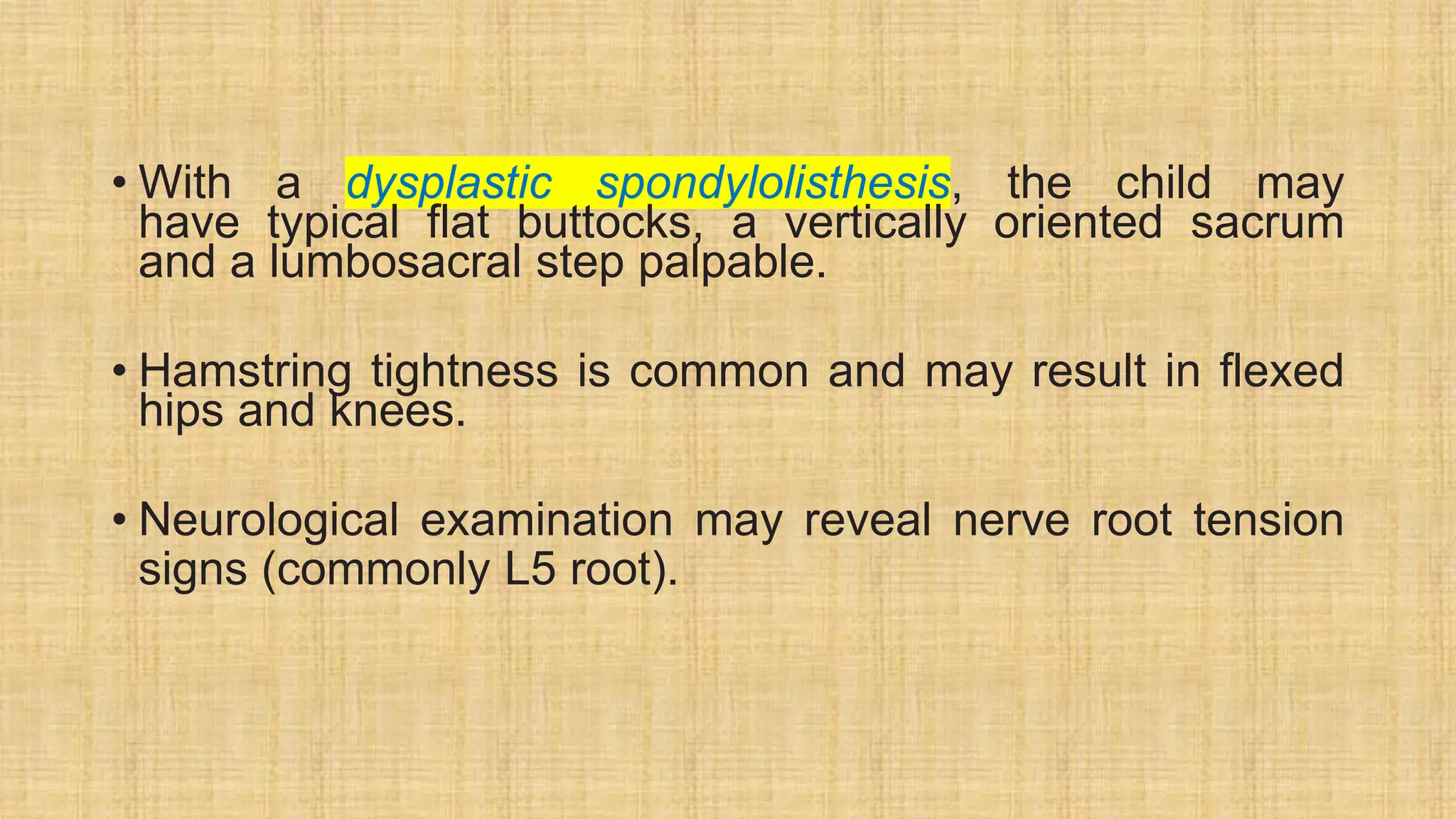Spondylolisthesis | PDF