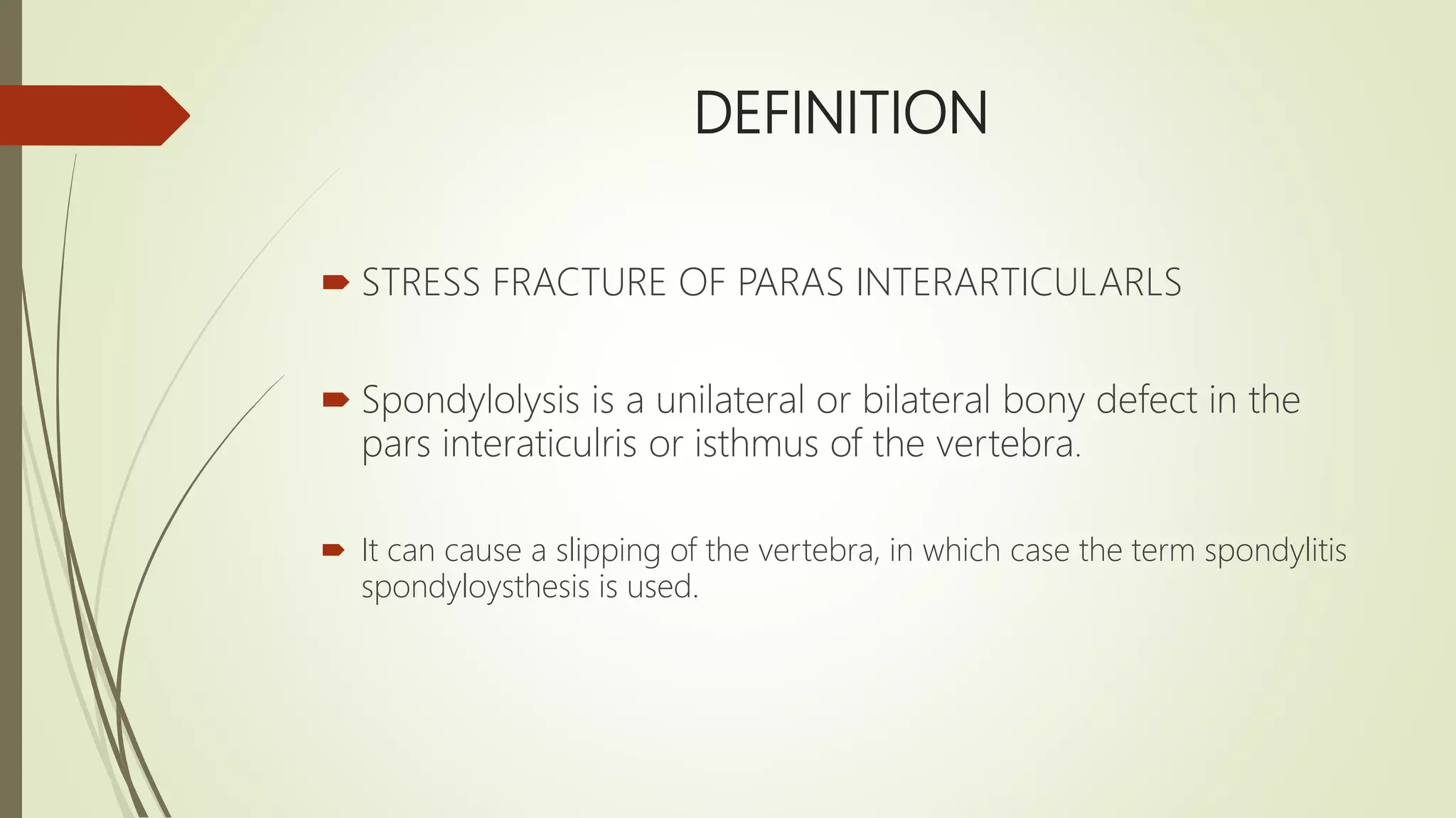Spondylolysis | PPTX