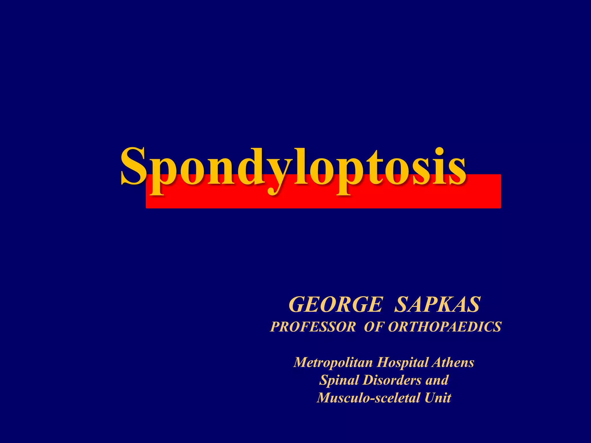 Spondyloptosis | PPTX