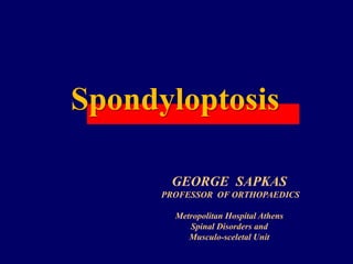 Spondyloptosis | PPTX