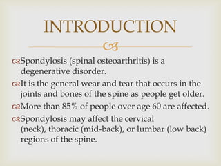 Spondylosis | PPTX