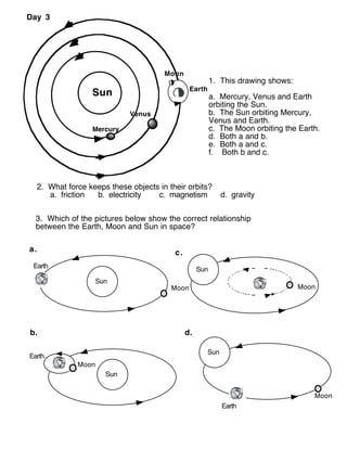 Planet rotation (worksheet) | PDF