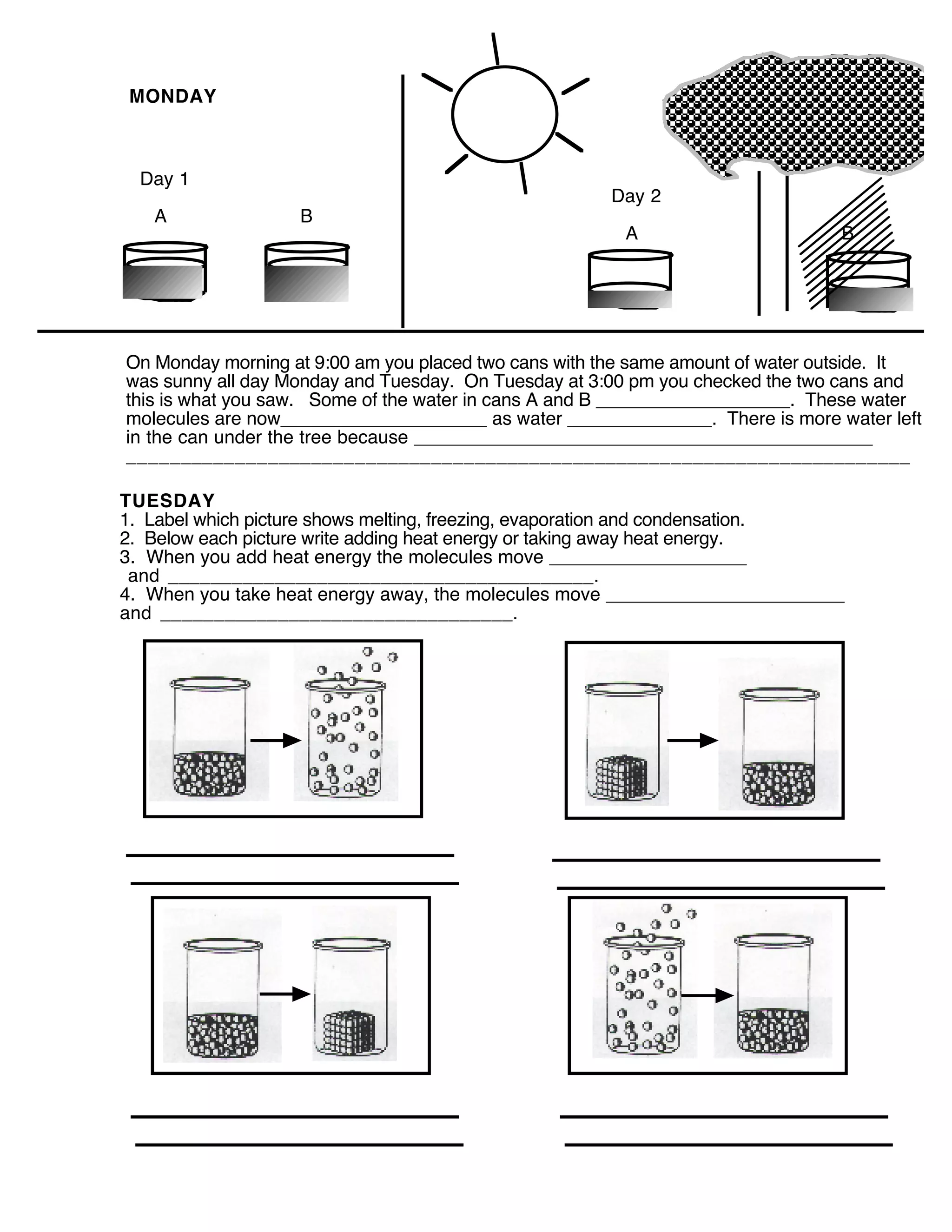 States of matter (worksheet) | PDF