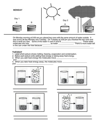 Changes Of State Worksheet