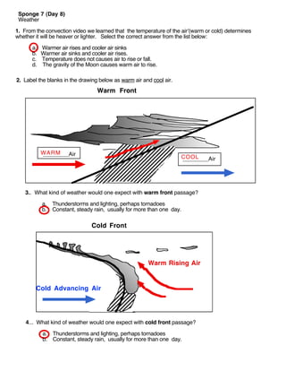 Water cycle (worksheet(s) ...answers) | PDF