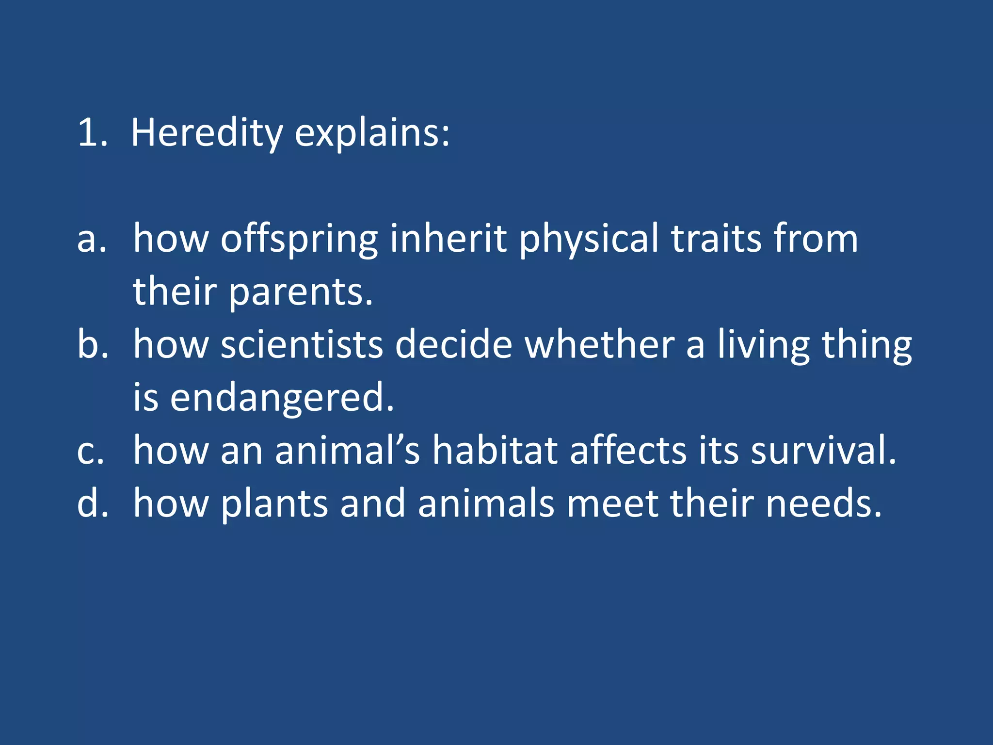 Heredity and environment (worksheet 1) | PPT