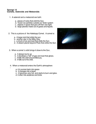 Solar system (worksheet 2) | PDF