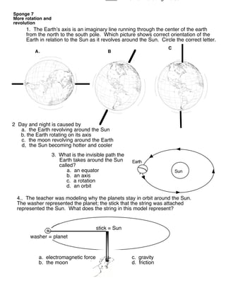 Solar system (worksheet 2) | PDF