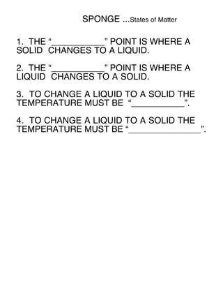 State of matter (Worksheet 4) | PDF