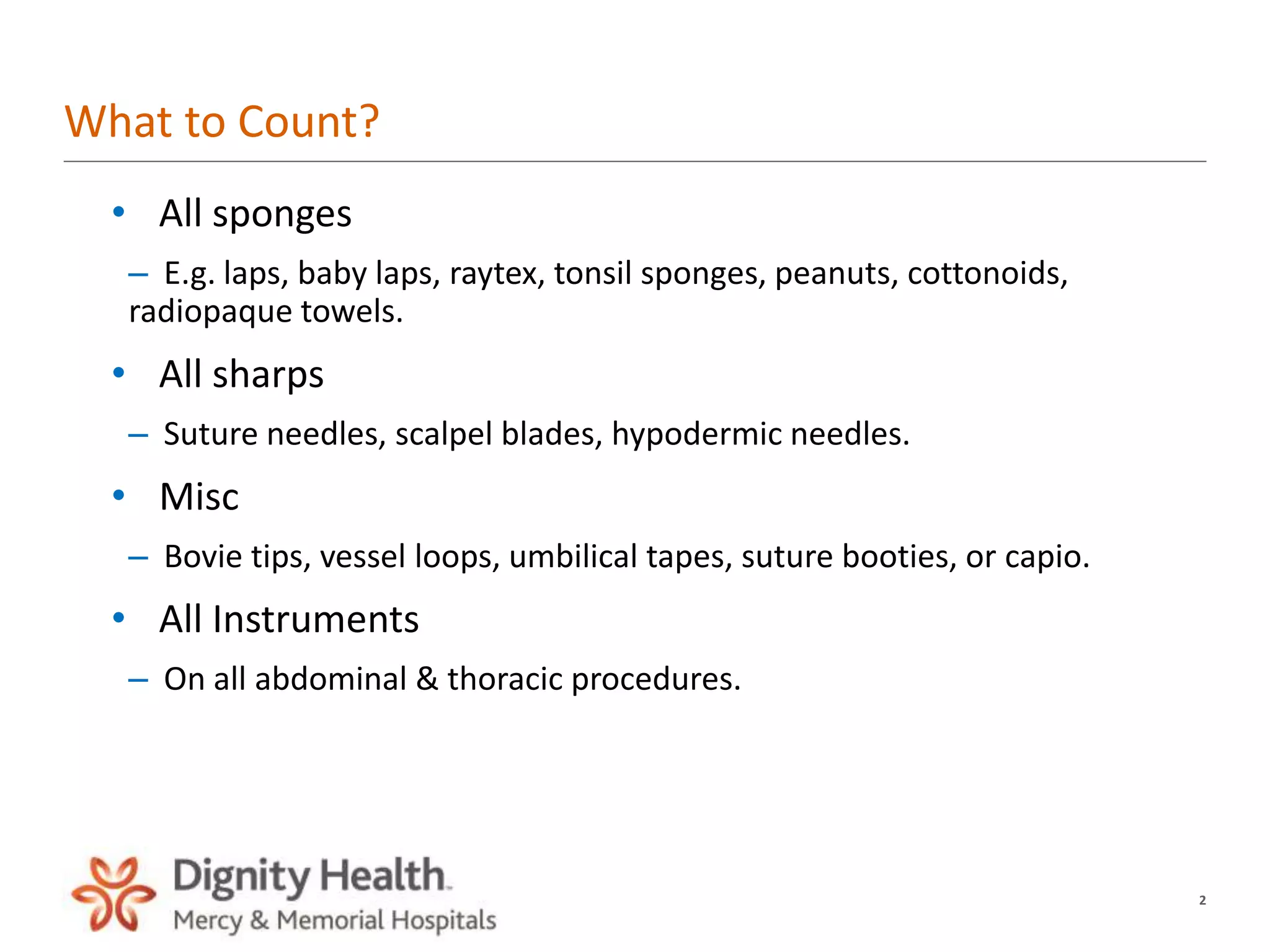 Surgical Sponge Accounting Refresher | PPTX