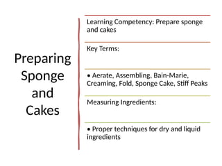 sponge and cake power point presentation | PPTX