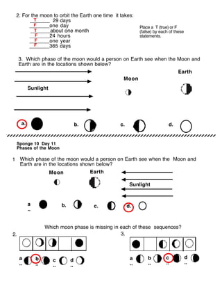 Order of Planets (Worksheet answers ) | PDF